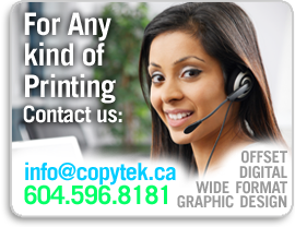 Copytek Printing Shop, Cards, Singns, Posters Surrey BC